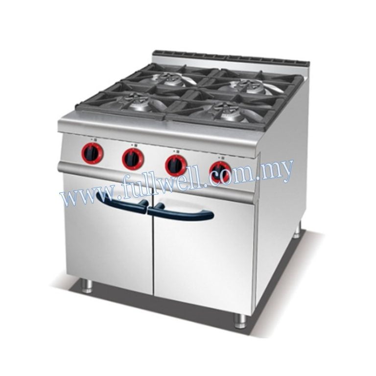 GAS RANGE WITH 4 BURNER CABINET - CE-4/BZL | Fast Food Equipment | FullWell